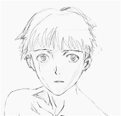 Shinji Ikari Sketching
