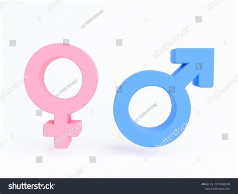 3d Gender Icon Isolated On White Stock Illustration 2170598109