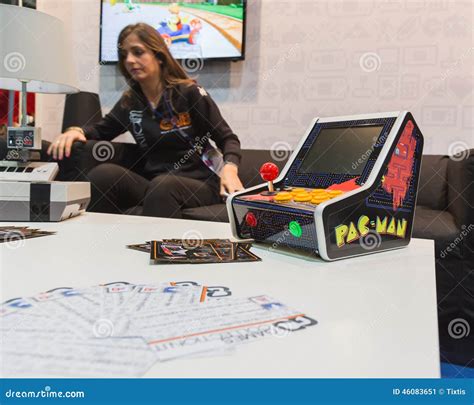 Pac Man Console At Games Week 2014 In Milan Italy Editorial Photo