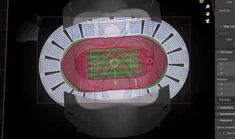 Football Yard Got Flickering When In Eevee Render And Modelling But