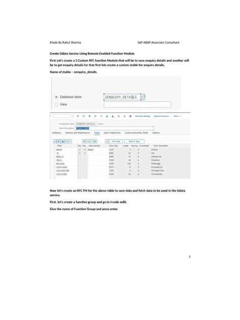 Create Odata Service Using Rfc Fm Pdf