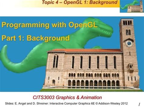Programming With OpenGL Part Background Undergraduate