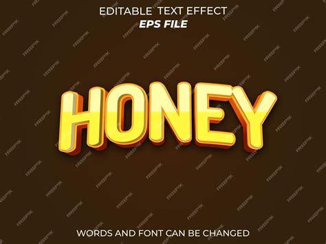 Premium Vector | Honey text effect font editable typography 3d text ...