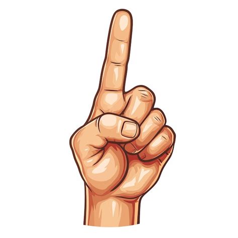 Index Finger Pointing Up Vector Illustration Premium Ai Generated Vector