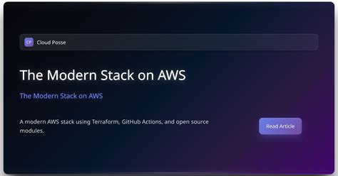 The Modern Stack On Aws