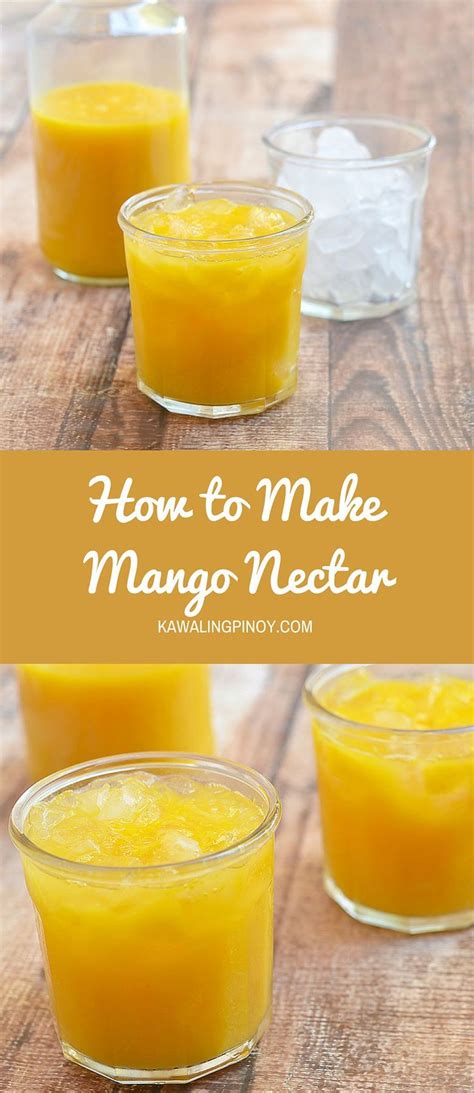Homemade Mango Nectar Recipe Mango Nectar Recipes Nectar Recipe
