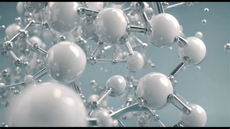 Closeup Macro Image Of Molecules In Nano World Abstract Background