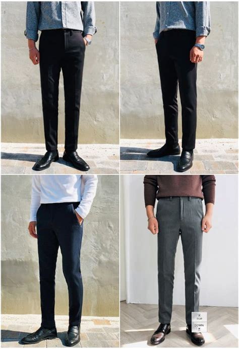 머시따 남성용 안감 기모 본딩 시크릿 밴딩 슬랙스 남자 패션 정장 바지 남성패션