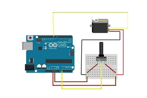 arduino uno ve potansiyometre ile servo motor kontrol seti arduino arduino