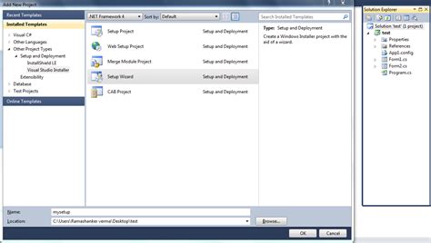 How To Create Setup Fileexe File From Windows Forms Application My