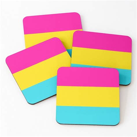 Pansexual Flag Coasters Set Of 4