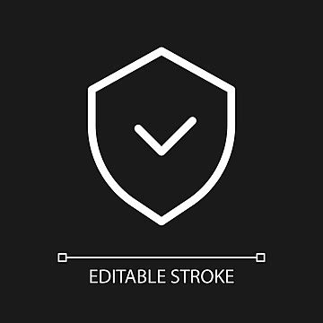 Pixelperfect White Linear Ui Icon For Dark Theme Representing Cyber Security Vector Dark Mode