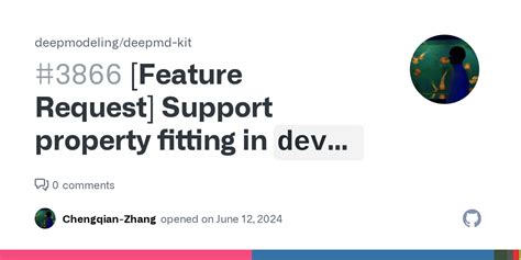 [feature request] support property fitting in `devel` branch · issue