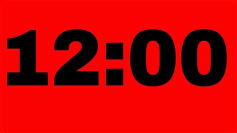 12 Minute Timer Silent Countdown With Loud Noise Alarm At The End Stopwatch Timer Youtube