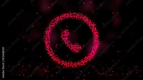 animation of plexus network from call symbol on colorful background