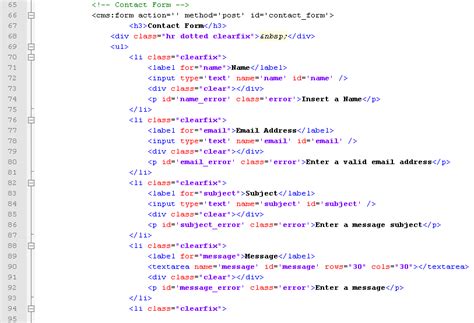 Contact Form Documentation Couchcms A Simple And Open Source Cms For Web Designers