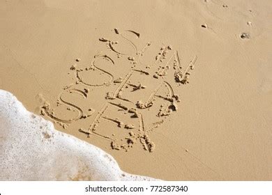 Sun Sea Sex Written Sand Wave Stock Photo Shutterstock
