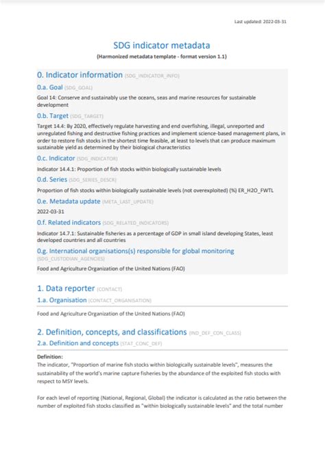Metadata Sdg Indicators Data Portal Food And Agriculture Organization Of The United Nations
