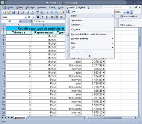 Filtre Automatique Excel Astuces Logiciels Faq Tutoriaux Pc