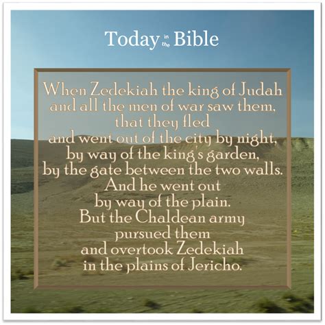 Tammuz 10 And They Overtook Him In The Plains Of Jericho Today In The Bible