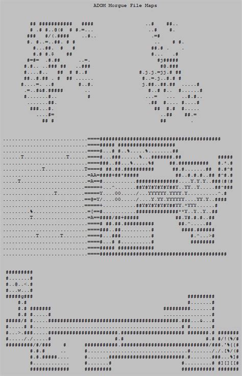 The Ultimate Roguelike Morgue File Part 2 Ascii Maps
