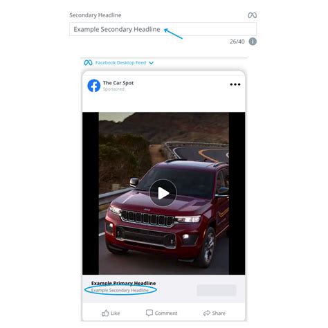 Ad Builder Text Fields Cheat Sheet