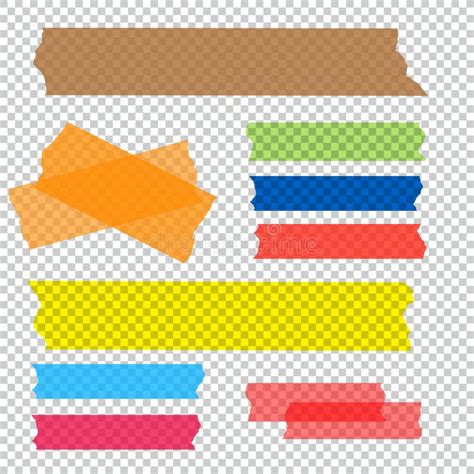 Set Of Accept Cross And Different Size Adhesive Tape Stock Vector Illustration Of Element