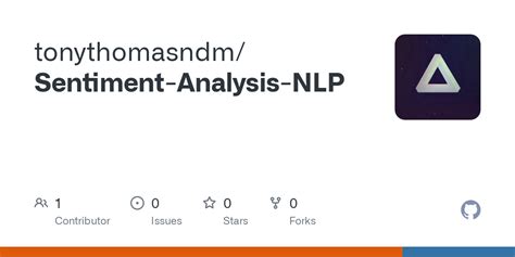 Github Tonythomasndmsentiment Analysis Nlp