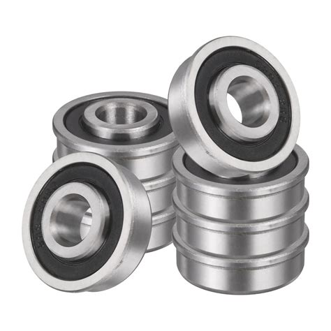 Uxcell 8 Pack Flanged Ball Bearing Id 1532″ X Od 1 38 X T 12