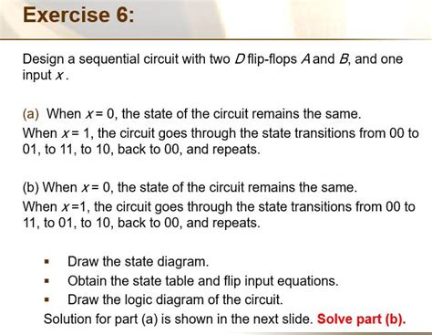 Solved Exercise 6 Design A Sequential Circuit With Two