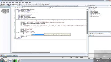 712 Vbaccess Project 112 Passing Dataset To Datagrid Youtube