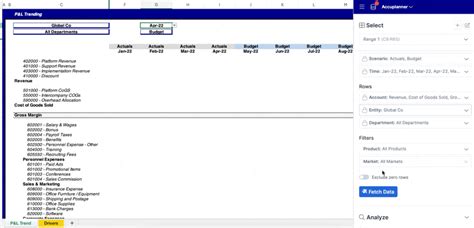 fetch data to your spreadsheet cube