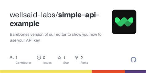 Github Wellsaid Labssimple Api Example Barebones Version Of Our