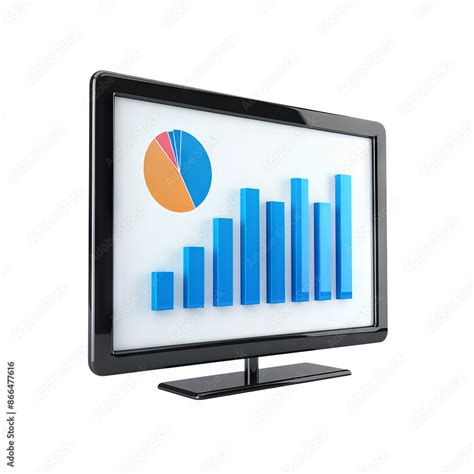 Digital Monitor Displaying A Variety Of Colorful Charts And Graphs Representing Statistical Data