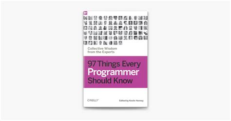 ‎97 things every programmer should know by kevlin henney on apple books
