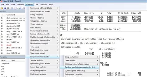 how to perform panel data regression for random effect model in stata