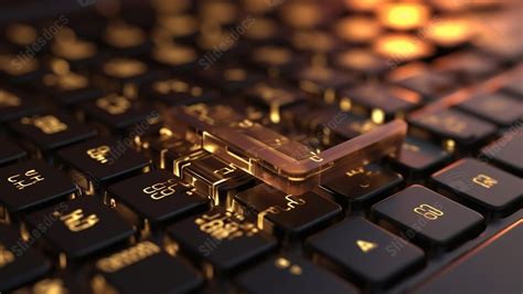 Coding Expert Engrossed In A 3d Computer Setup Surrounded By Striking Yellow Code Powerpoint