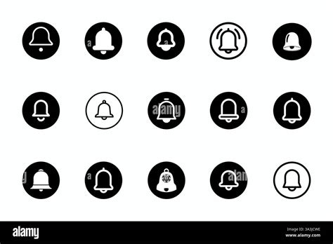 Notification Bell Icon Set Incoming Inbox Message New Message