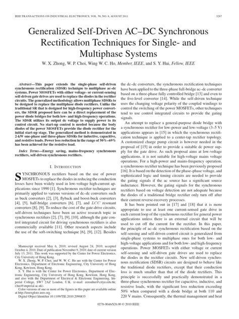 Active Rectification Synchronous Pdf Rectifier Diode