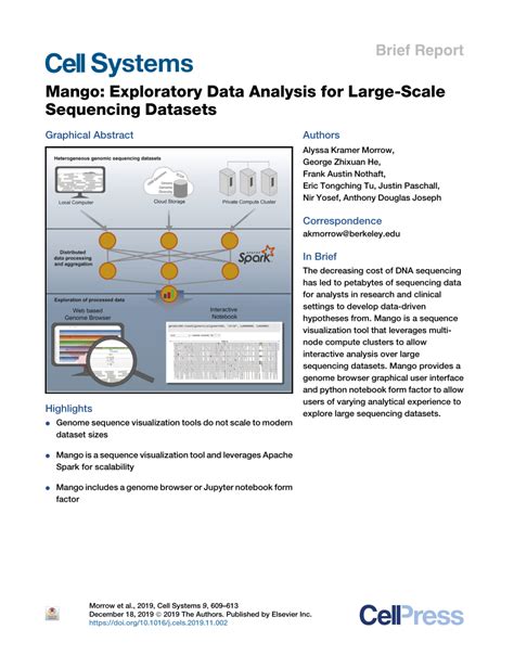 Pdf Mango Exploratory Data Analysis For Large Scale Sequencing Datasets