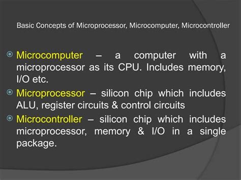 Lecture 01 Microcontroller And Microprocessorpptx