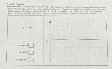 Solved 3 π Mo Diagram Determine The Of Conjugated