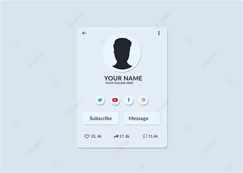 desain templat kartu profil sosial templat untuk unduh gratis di pngtree