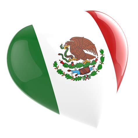 Mexico Flag Heart Clipart 27256101 Png