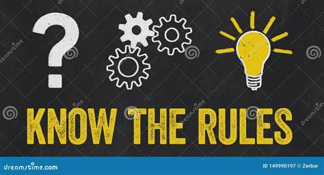 Question Mark Gears Light Bulb Concept Know The Rules Stock