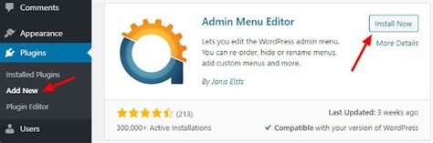 how to rearrange and edit wordpress admin menu