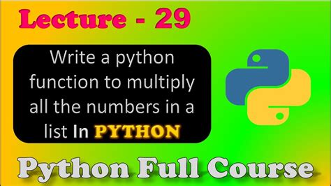 Write A Python Function To Multiply All The Numbers In A List Python