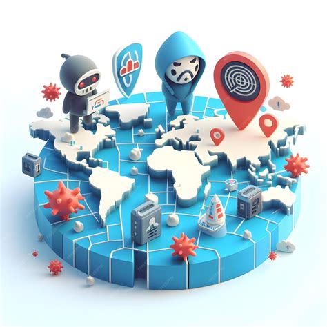 Premium Photo Cyber Threat Map Concept As Global Risks Visualization With White Background And