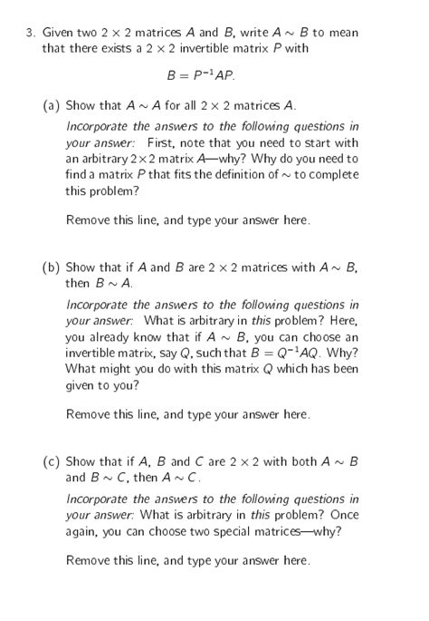 solved 3 given two 2 x 2 matrices a and b write ab to mean