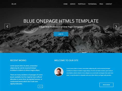 Single Page Html Template Free Download Best Design Idea